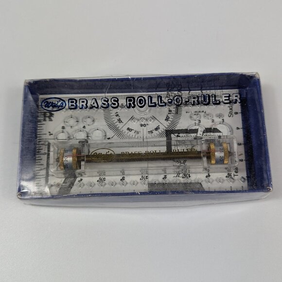 Wei's | Office | Vintage Weis Brass Rolloruler Drafting Mapping Tool ...